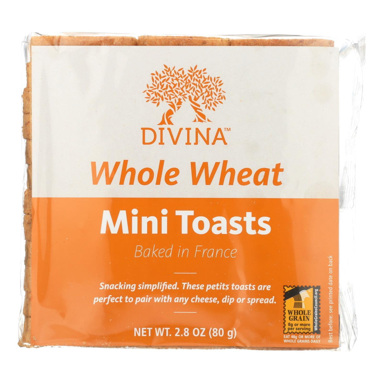 Divina Mini Toasts, Whole Wheat, 2.8-Ounce Packages - Walmart.com
