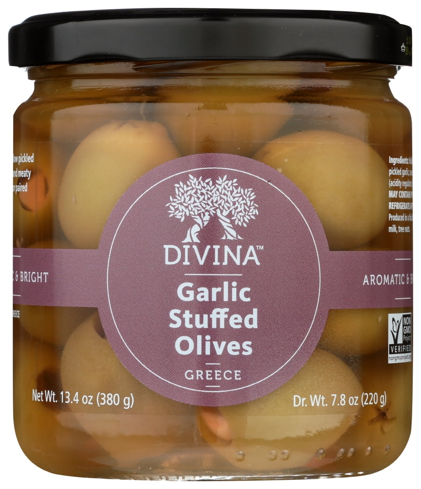 Divina, Olives, Stuffed With Garlic, 13.4 Oz. - Walmart.com