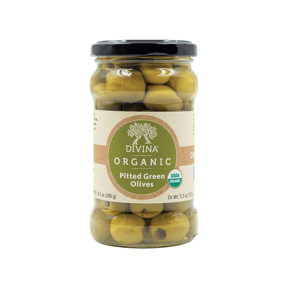 Divina Organic Pitted Green Olives for Snacks or Salads - Walmart ...