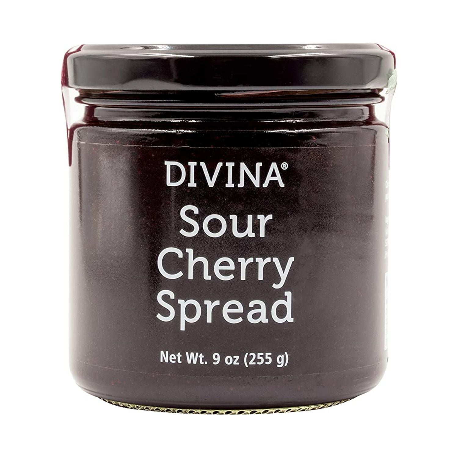 Divina Gourmet Sour Cherry Spread Jam, Non-GMO, Organic Ingredients, 2 ...