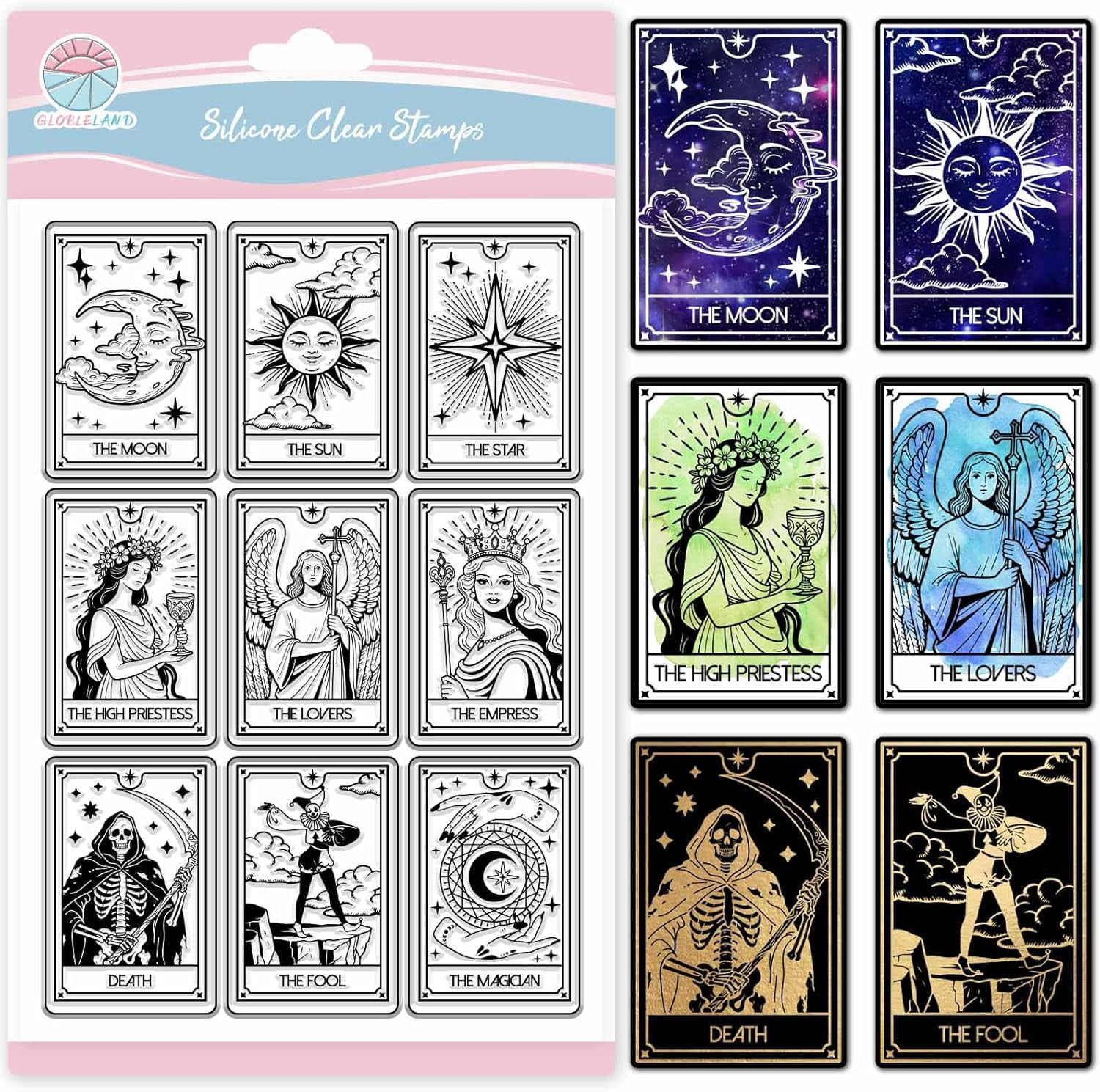 Divination Cards Clear Stamps for Card Making Magic Tarot Cards ...