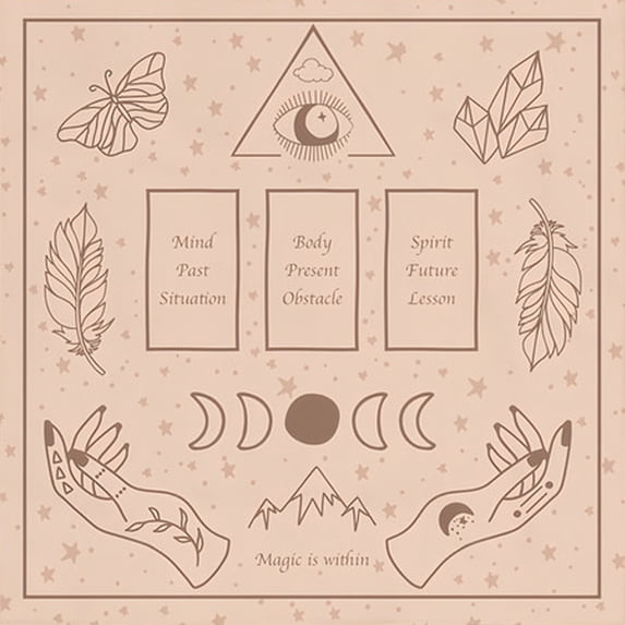 Divinations Tablecloth Reading Card Astrologys Tarots Cards Tablecloth ...