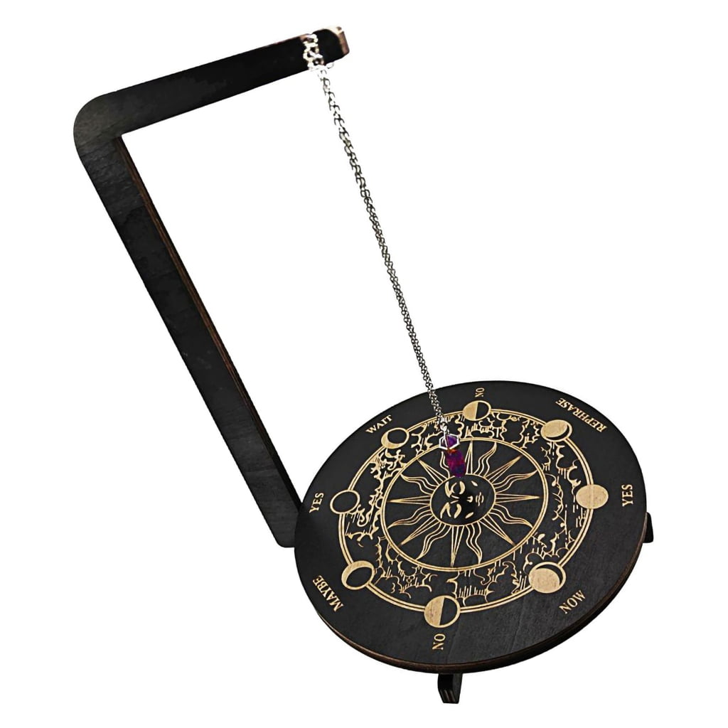 Divinations Wood Pendulum Board Pendulum Holder for Crystal Pendulum ...