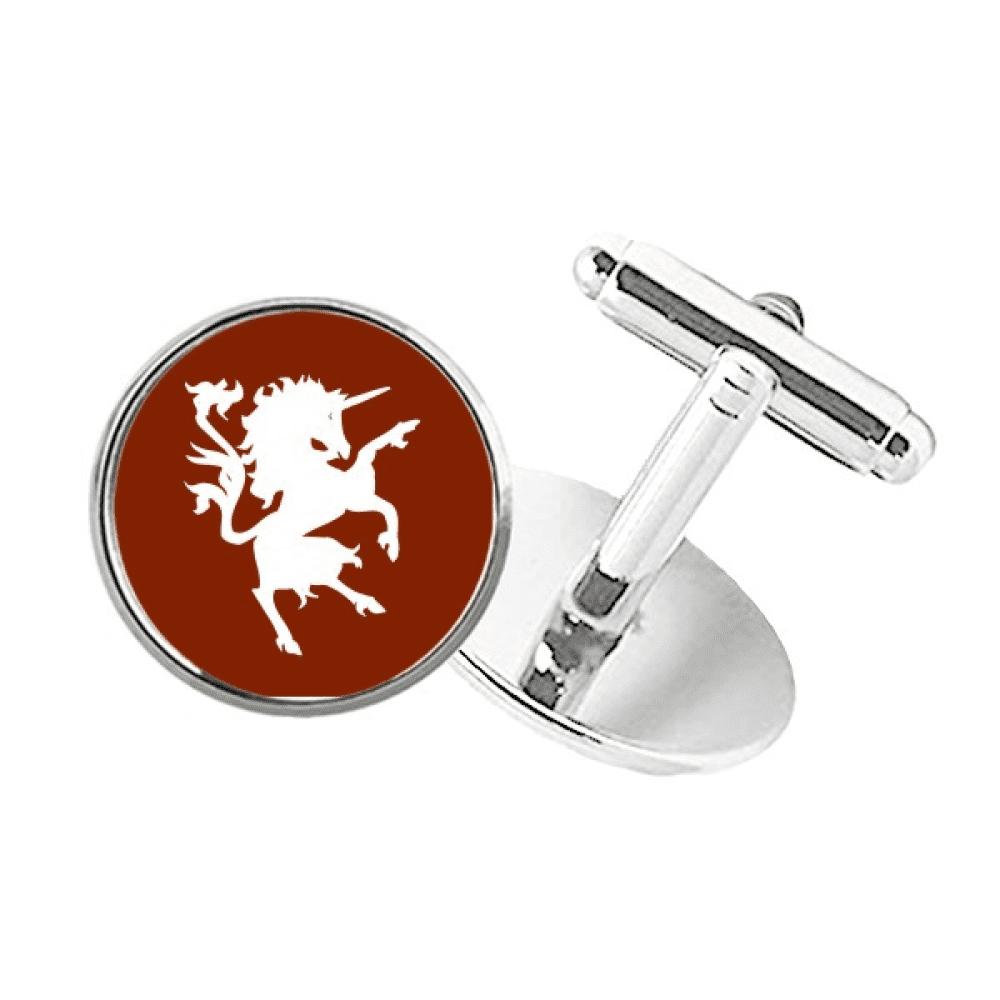Divine Animals Foreign Ferocious Ability Unicorn Round Button Cuff Clip ...