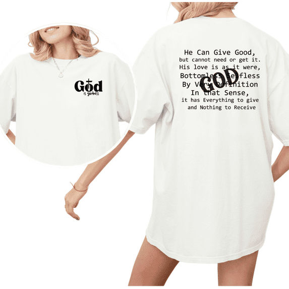 Divine Boundless Love Shirts White Print Tshirt Double Sided Graphic ...