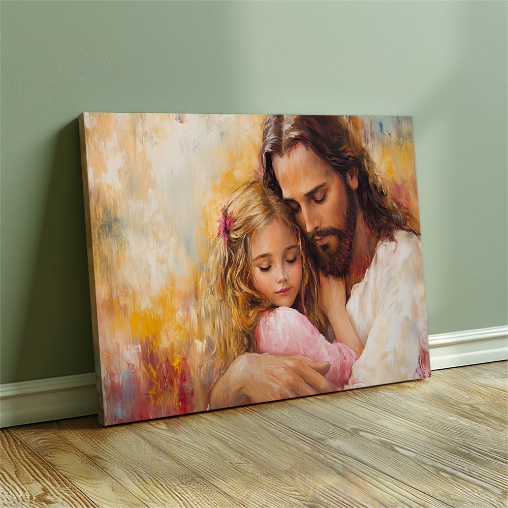 Divine Consolation, Jesus Christ Holds The Girl in His Arms Poster ...