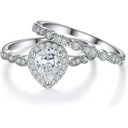 Created Forever Women's 2 1/3 CT Lab Created Diamond 14K White Gold ...