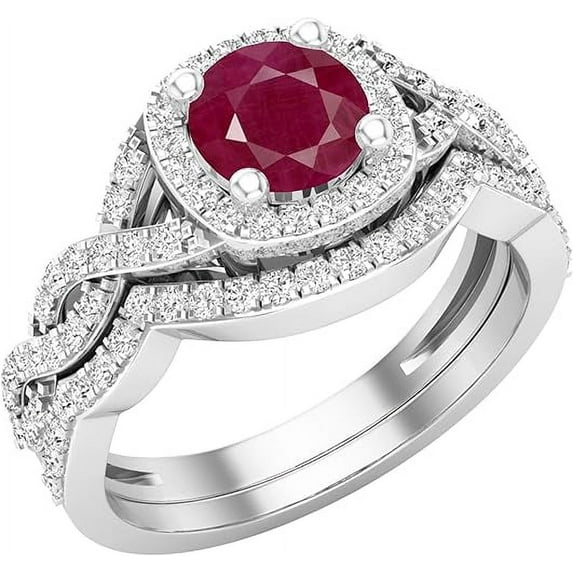 Divine Creation 14K White Gold Plated 925 Sterling Silver 2.50 Ct Round ...