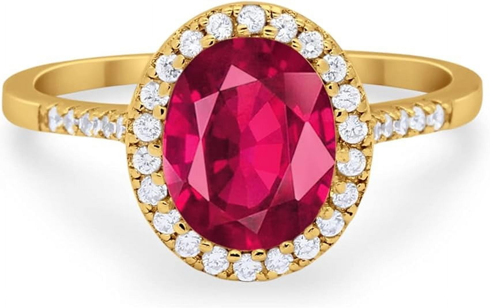 Divine Creation 2.00 Ct Oval Cut Red Ruby Engagement Wedding Christmas ...