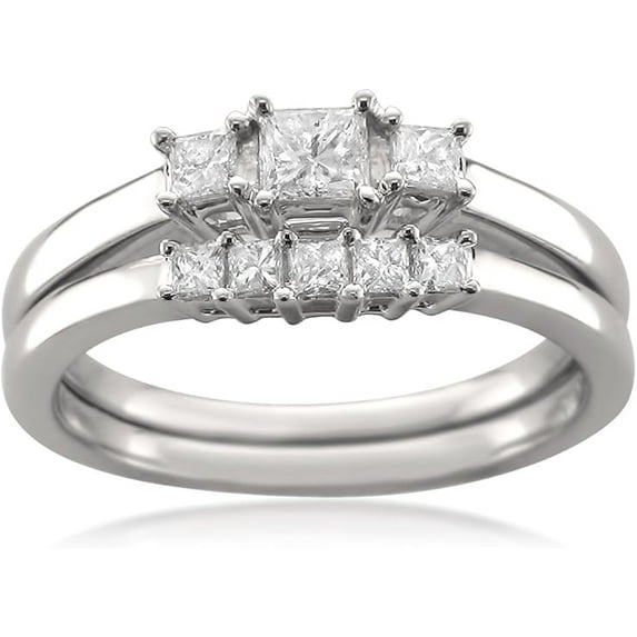Divine Creation 2.00 Ct Princess Cut White Diamond Engagement Wedding ...