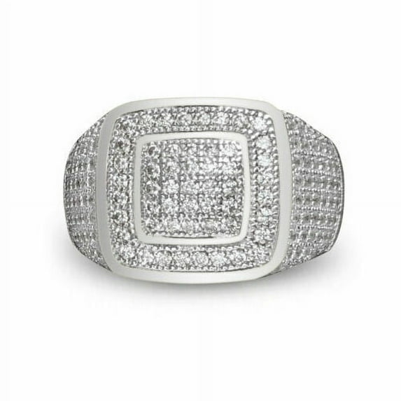 Divine Creation 14K White Gold Plated 1.55 Ct Round Cut White Diamond ...