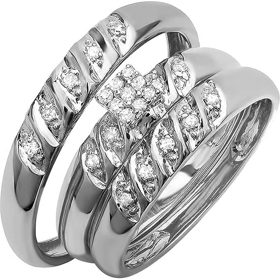 Divine_creation 1.94 Ct Round Cut White Diamond Enhancer Wrap Guard ...