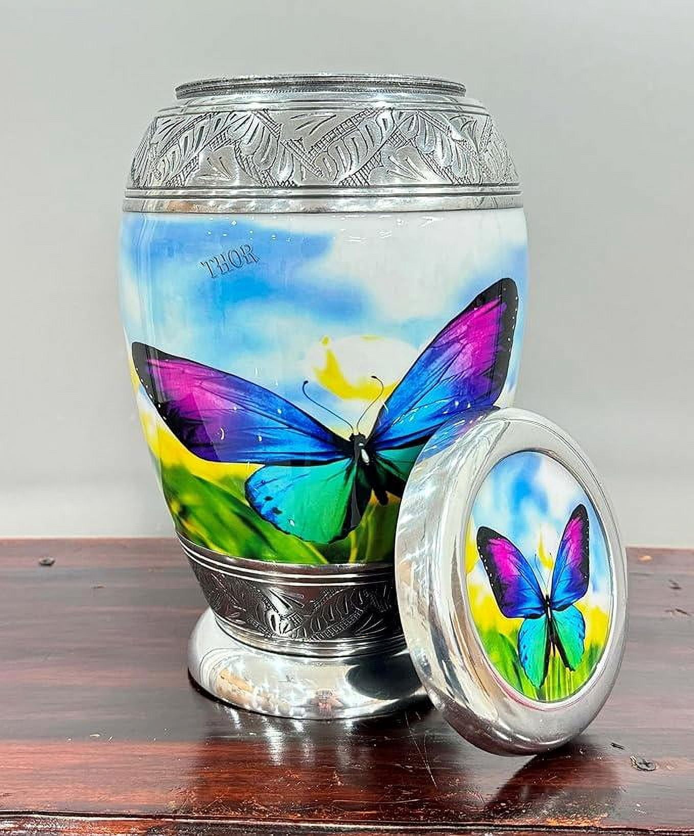 Divine Cremation Urns for Human Ashes Large Butterfly & Fish Cremation ...
