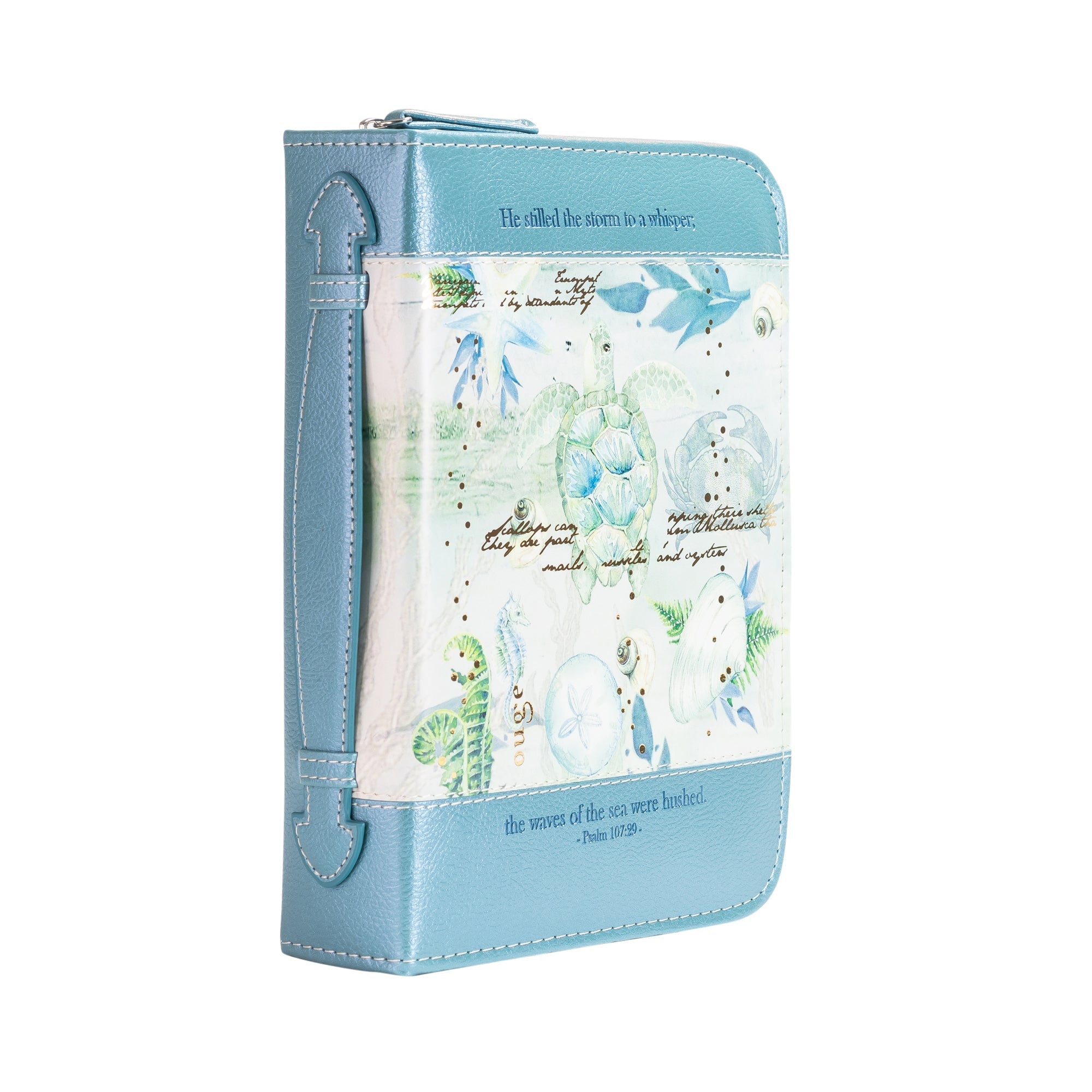 Divine Details: Bible Cover - Blue Sea Turtle - Psalm 107:29 - Walmart.com