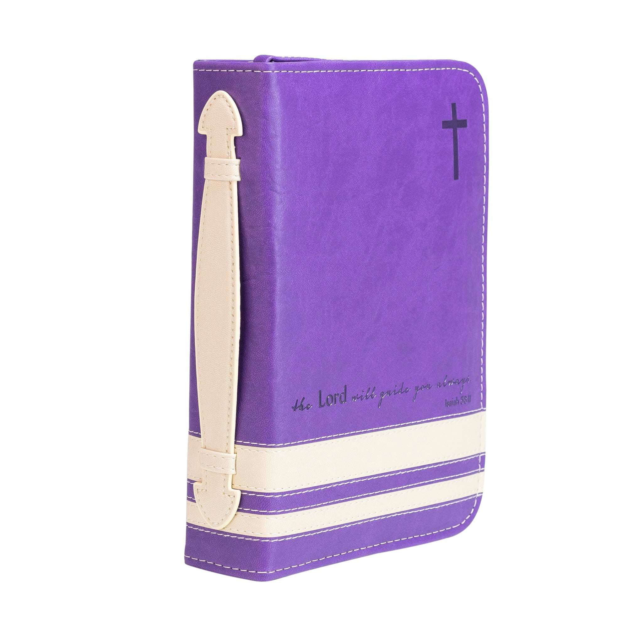 Divine Details: Bible Cover - Purple & Cream - Isaiah 58:11 - Walmart.com