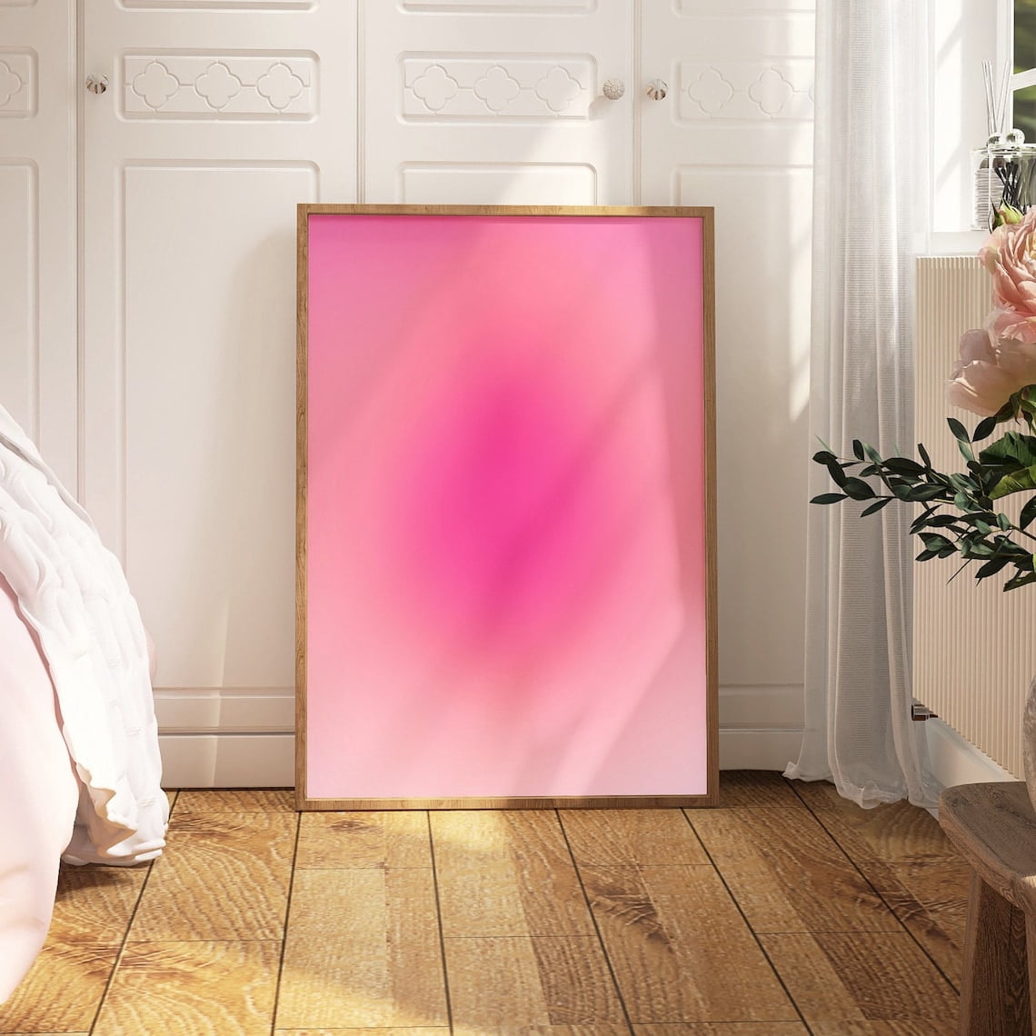 Divine Feminine Pink Aura Spiritual Wall Art, Unframed Canvas Size 8x12 ...