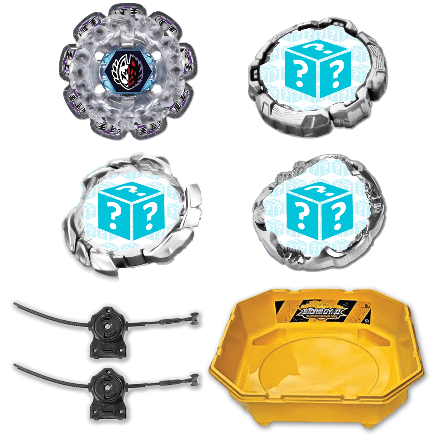 Divine Fox 90W2D - Bey 4 pack (Divine Fox + 3 random beys) + 2 Random ...