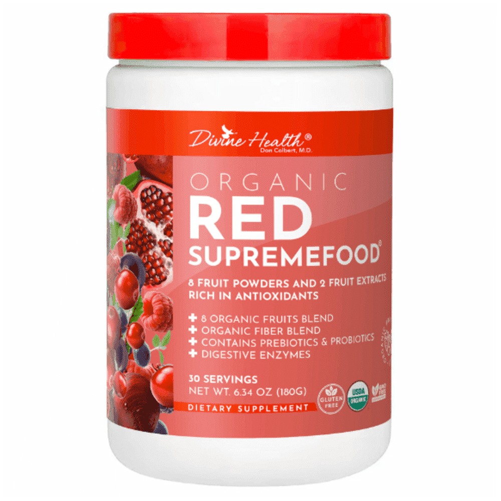 Divine Health Organic Red Supremefood Berries Supplement Powder, 6.3 Oz ...