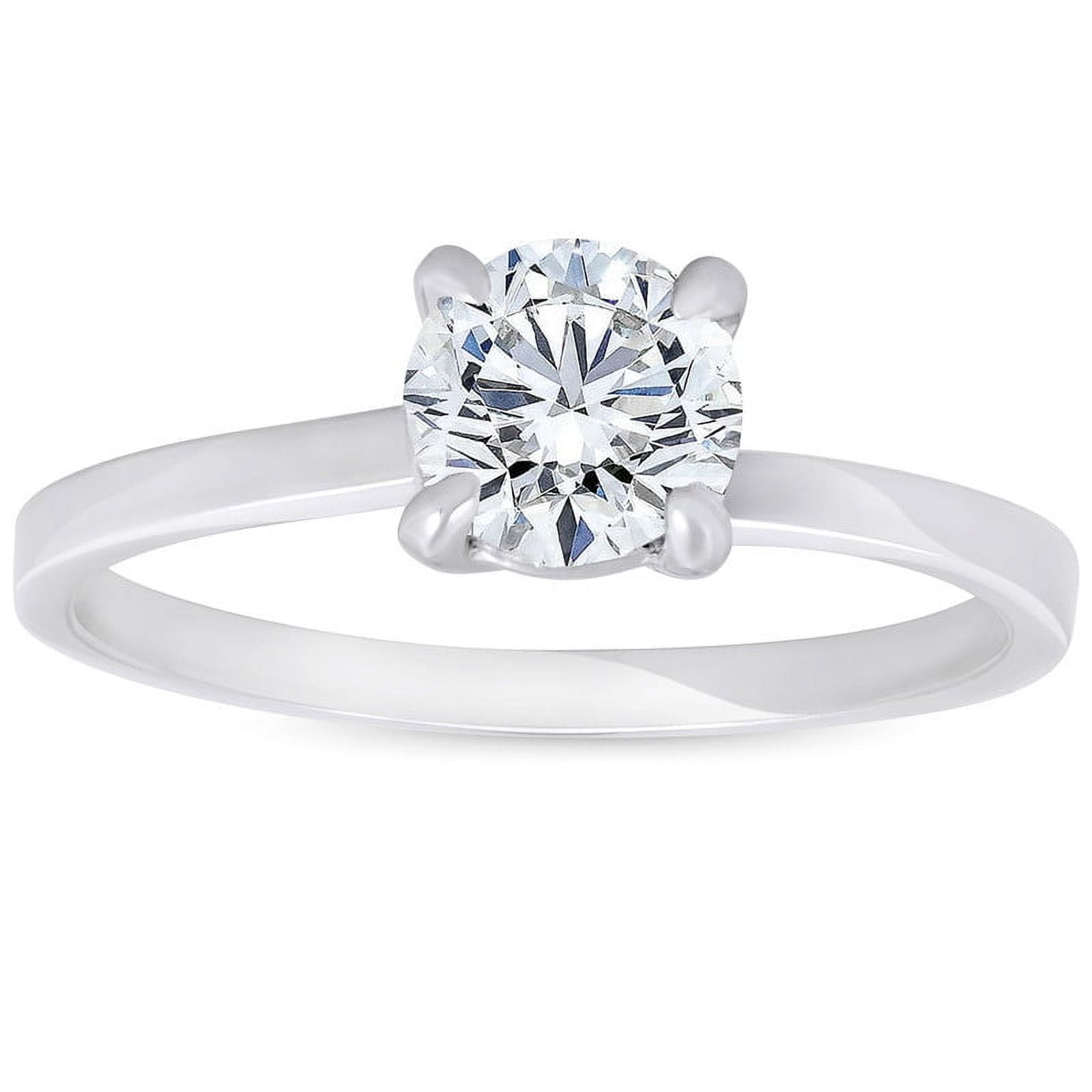 Divine Jewel 1.2 Ct Round Cut Lab Created Diamond Solitaire Ring for ...
