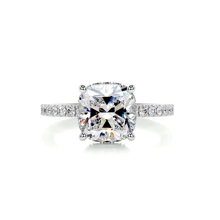 Divine Jewel 1.8 Ct Cushion Cut Lab-Created Simulated Diamond Ring ...
