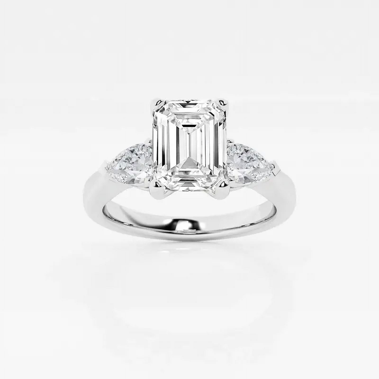 Divine Jewel 1.9 Ct Emerald Cut Diamond Wedding Ring - 14K White Gold ...