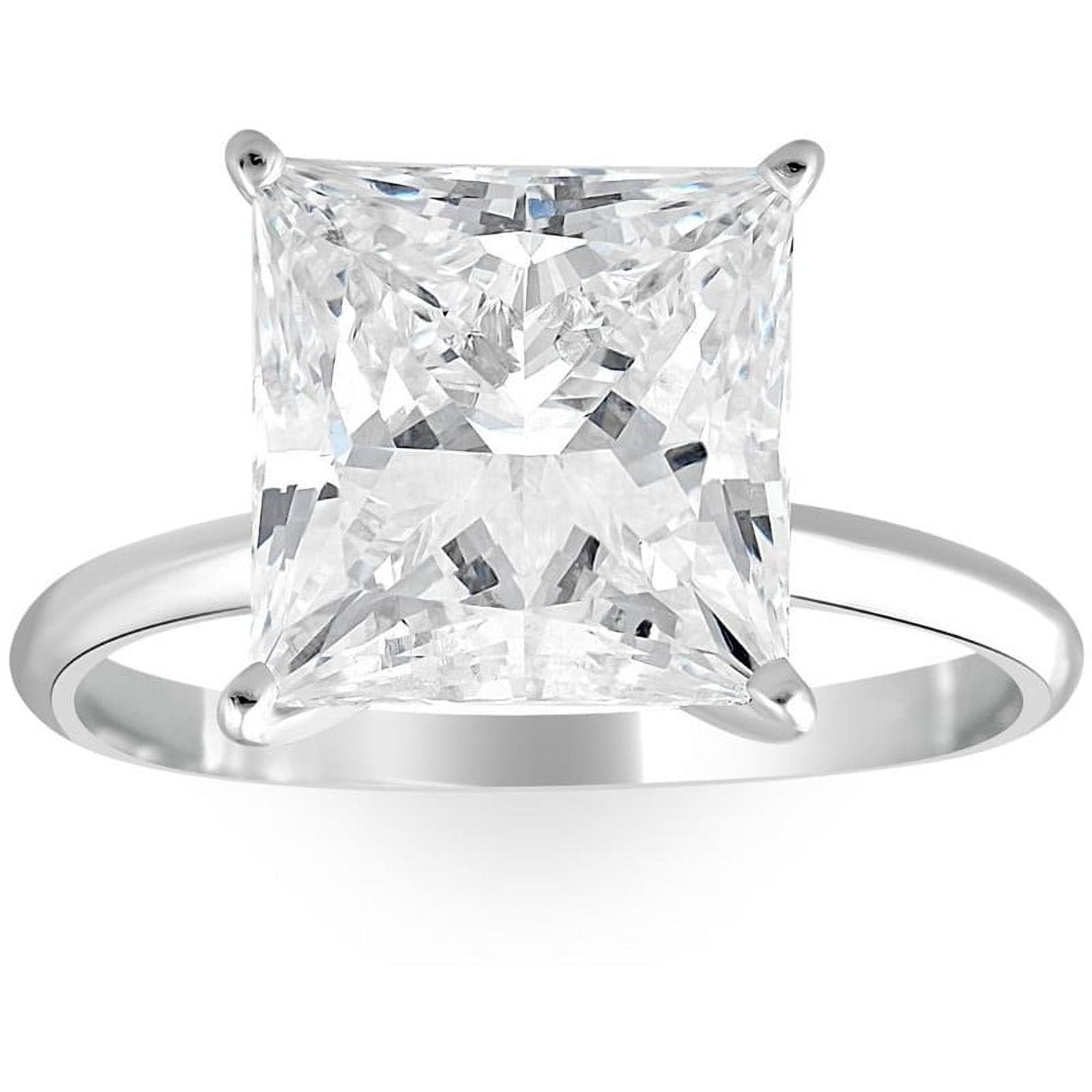 Divine Jewel 1 Ct Princess Cut Lab Created Diamond Wedding Engagement ...