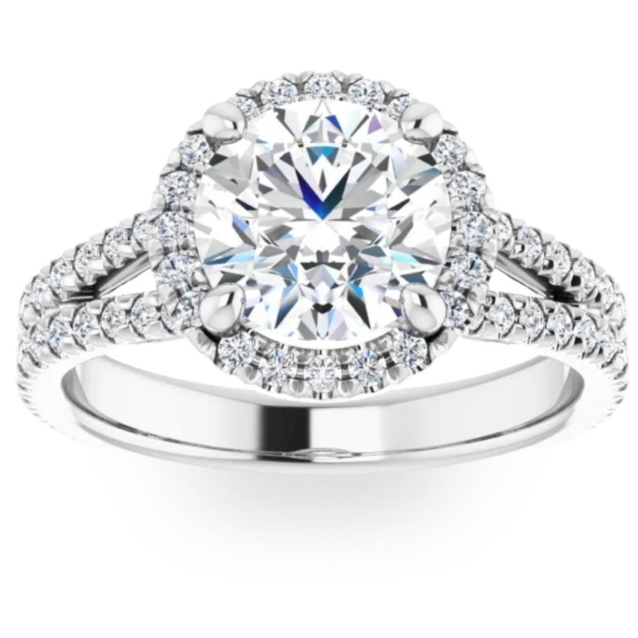 Divine Jewel 14K White Gold Over Wedding Anniversary Ring - Round Cut ...