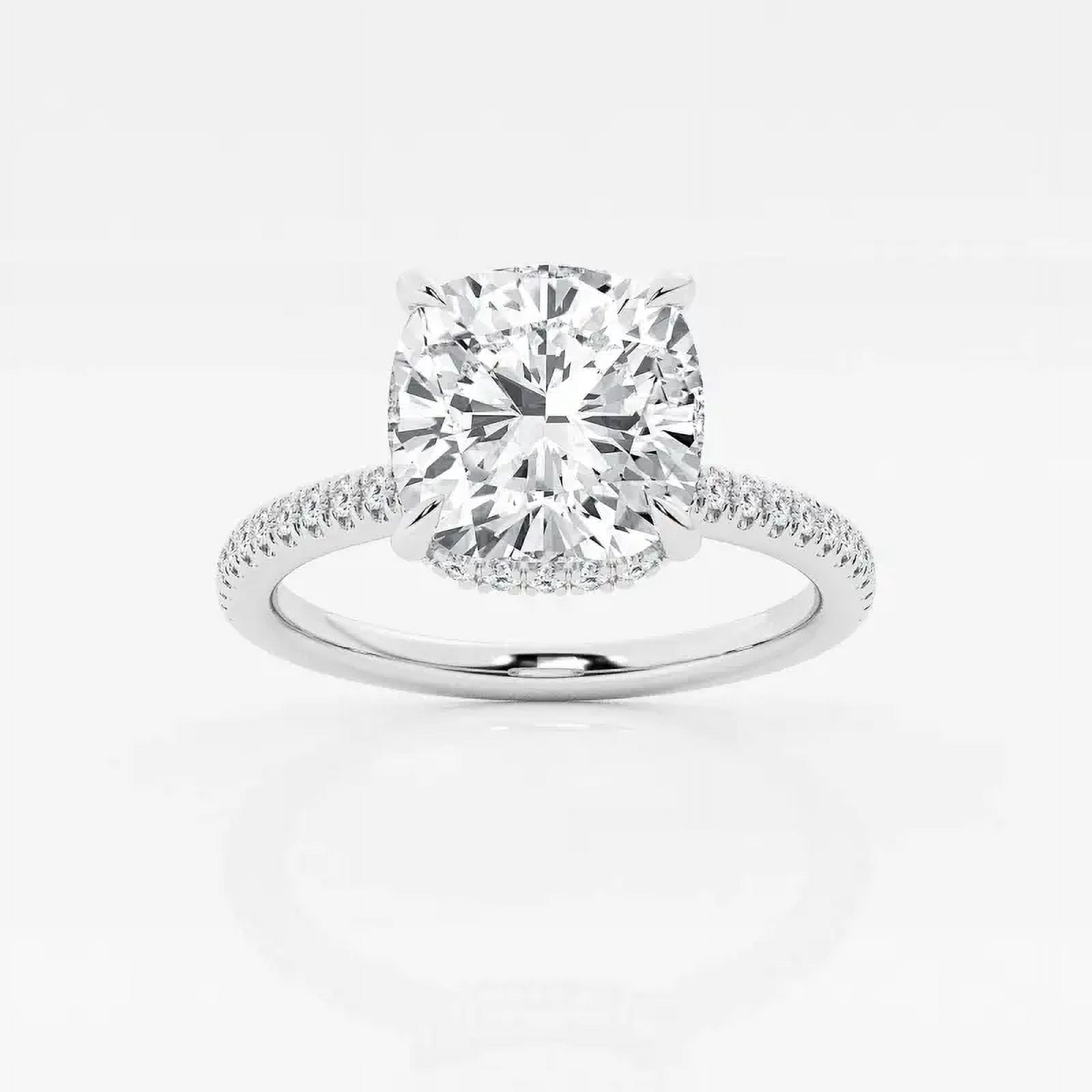 Divine Jewel 2.1 Ct Cushion Cut Lab Created Simulated Diamond Rings ...