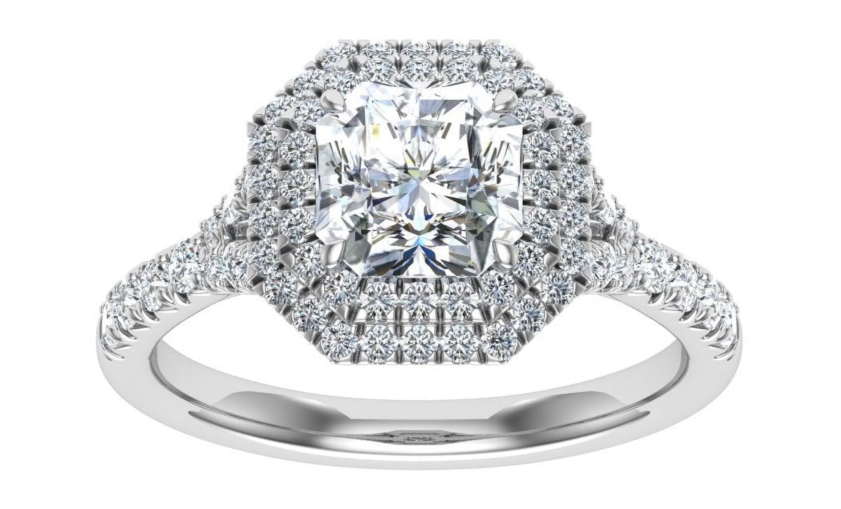 Divine Jewel 2.3 Ct Asscher Cut Lab-Created Diamond Engagement Ring ...