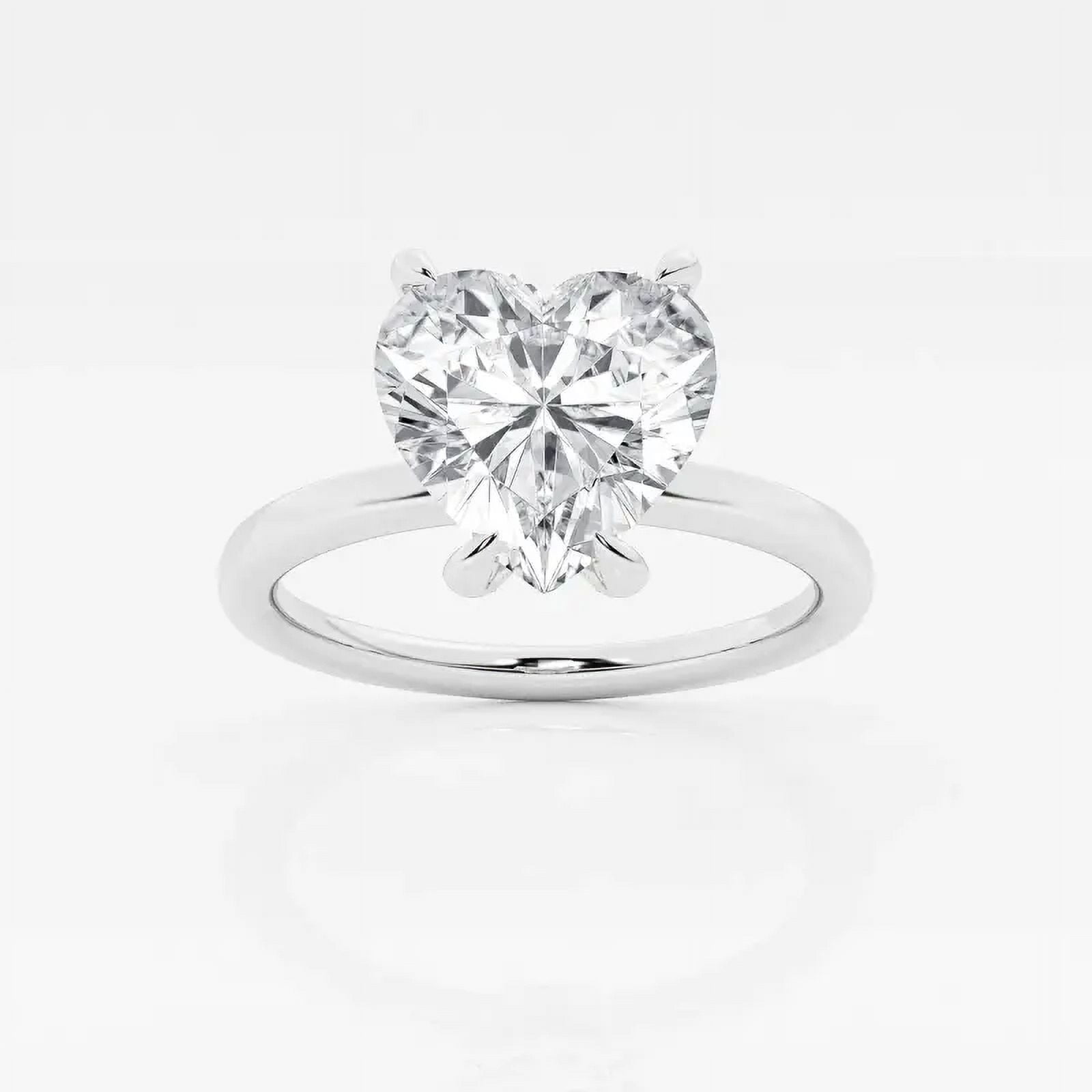 Divine Jewel Excellent 1.6 Ct Heart Cut Diamond Ring - 14K White Gold ...