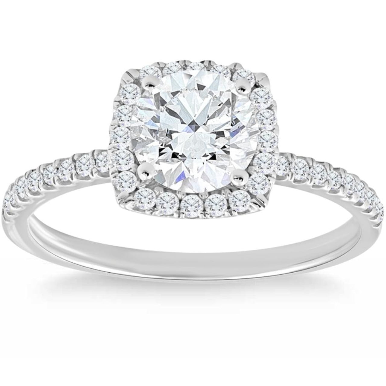Divine Jewel Round Cut 1.28 Ct Lab Created Diamond Wedding Ring ...
