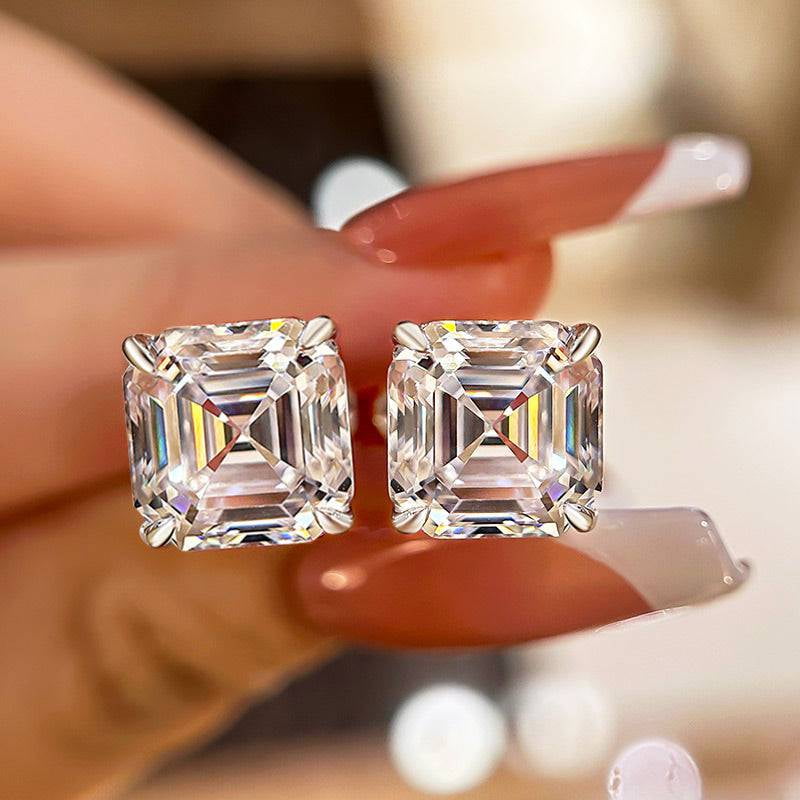 Divine Jewel Screw Back Simple Daily Wear Earrings - 14K White Gold ...