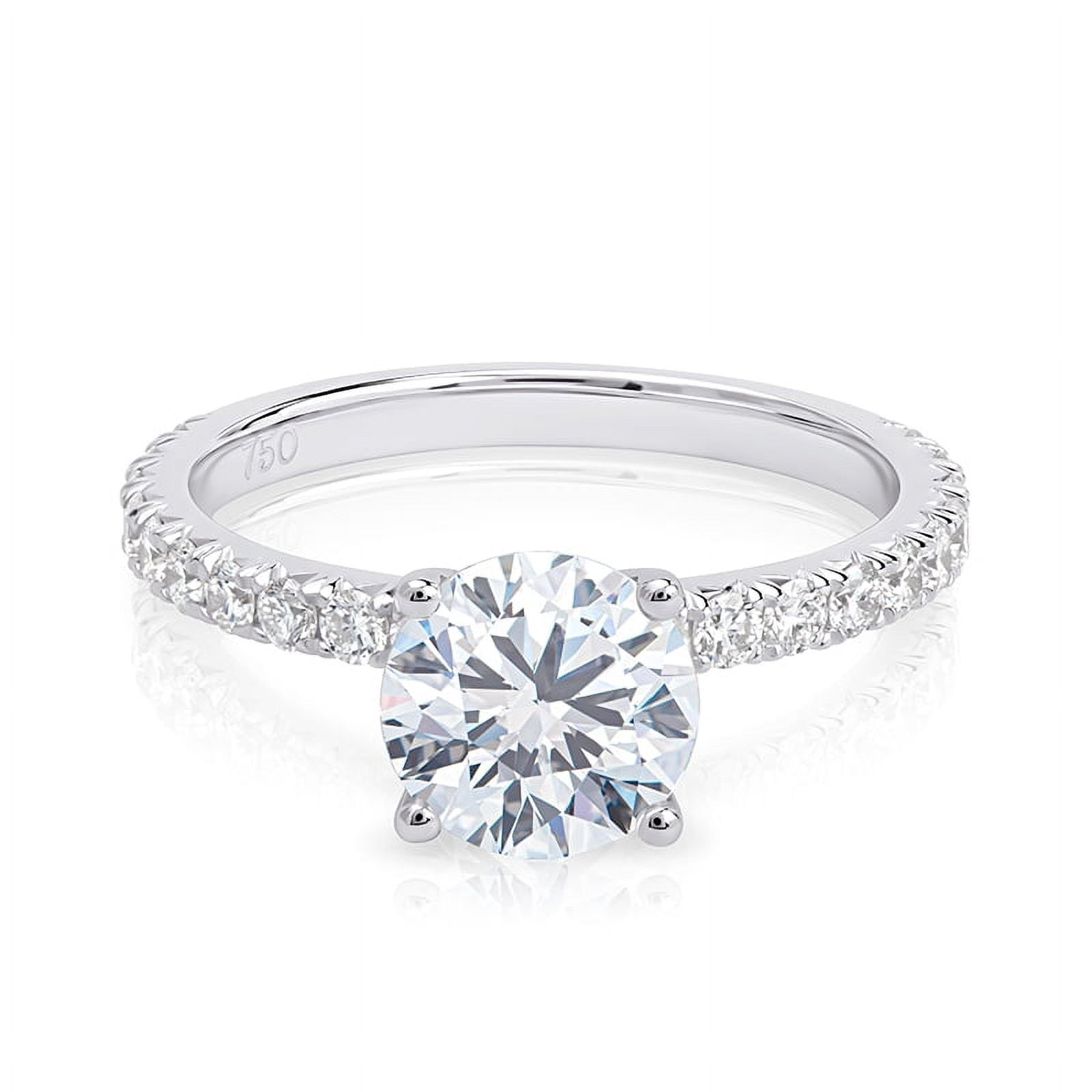 Divine Jewelry 1.5 Ct Round Brilliant Solitaire Engagement Ring with ...