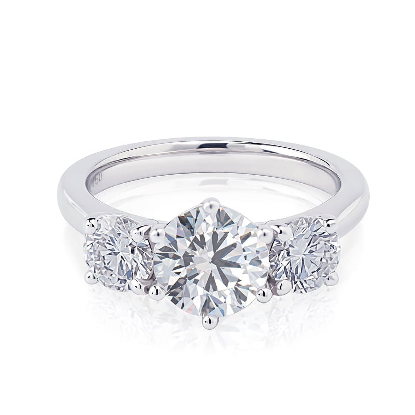 Divine Jewelry 1.52 Ct Brilliant Round Three-Stone Classic Daily Wear ...