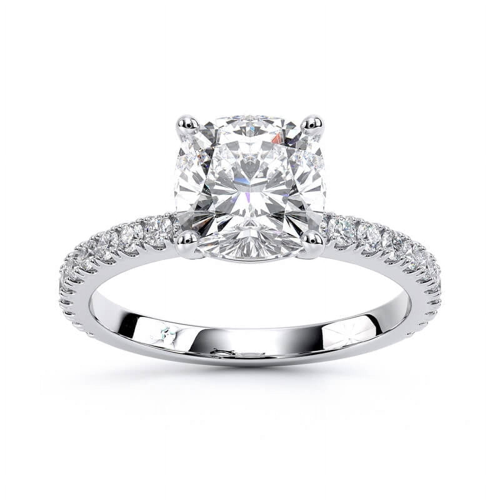 Divine Jewelry 1.54 Ct Cushion Cut Moissanite Solitaire Engagement Ring ...