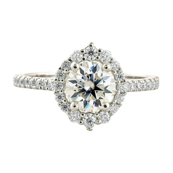 Divine Jewelry 1.6 Ct Oval Cut Lab Diamond Engagement Ring - 14K White ...