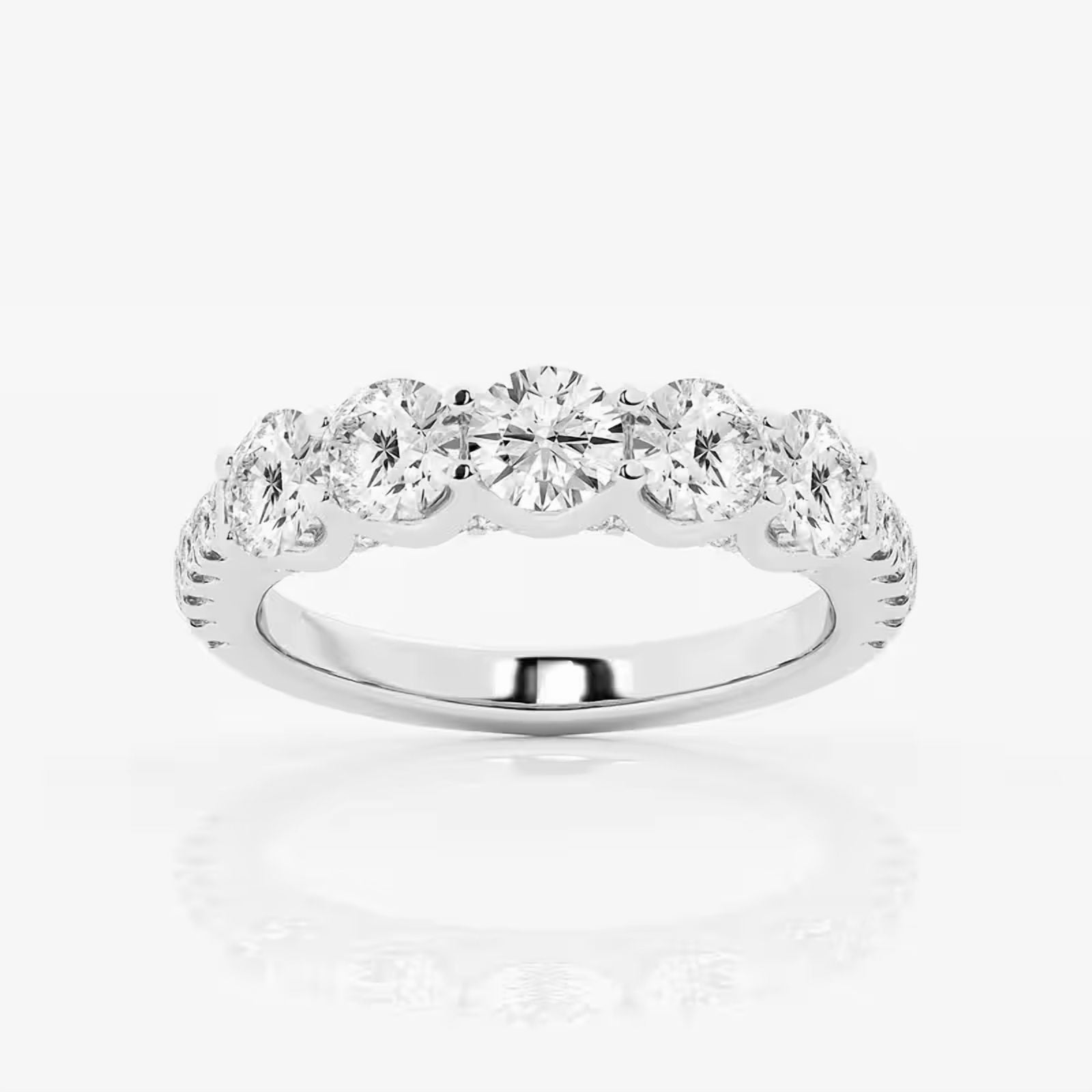 Divine Jewelry 1.67 Ct Round Cut Moissanite Wedding Ring - Classic ...