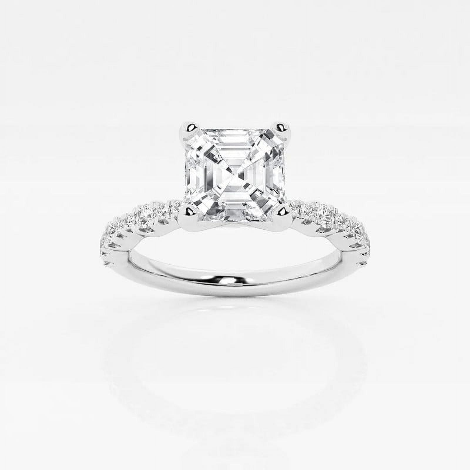Divine Jewelry 1.7 Ct Asscher Cut Moissanite Ring - Engagement Wedding ...