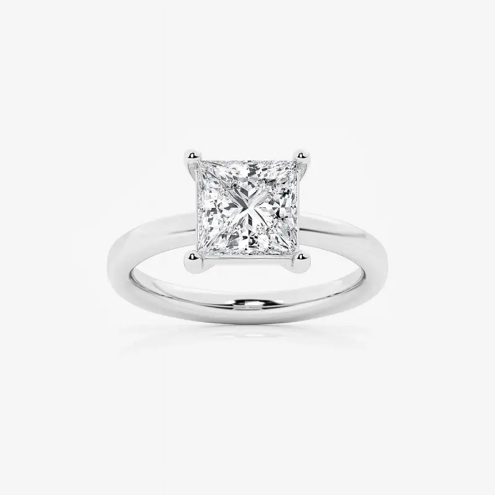 Divine Jewelry 1.7 Ct Princess Cut Moissanite Engagement Ring - 14K ...
