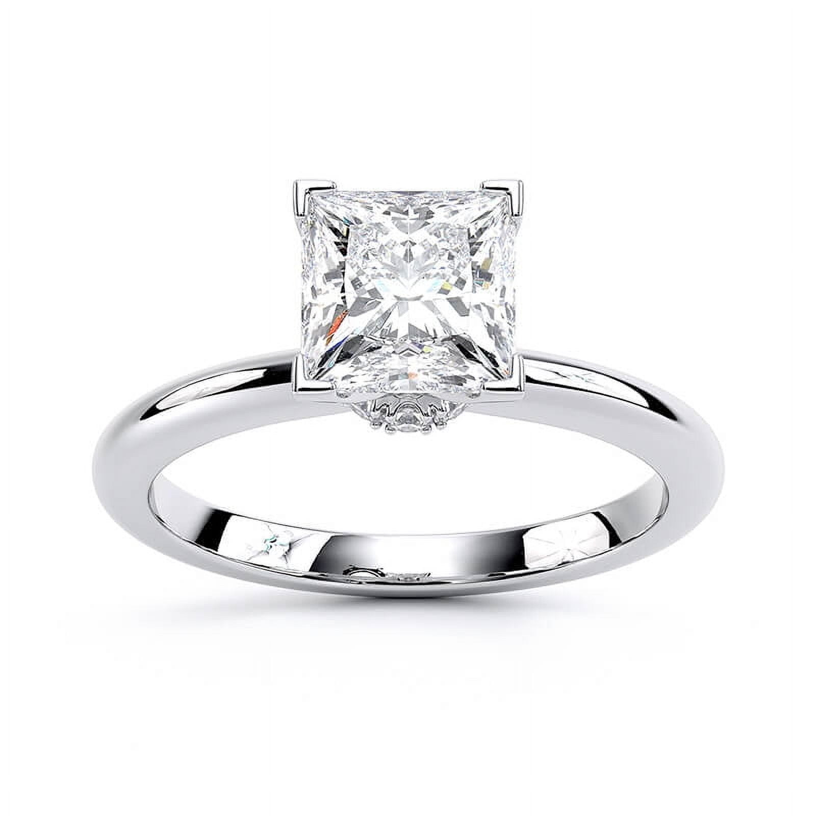 Divine Jewelry 1.7 Ct Princess Cut Moissanite Ring - Simple Solitaire ...