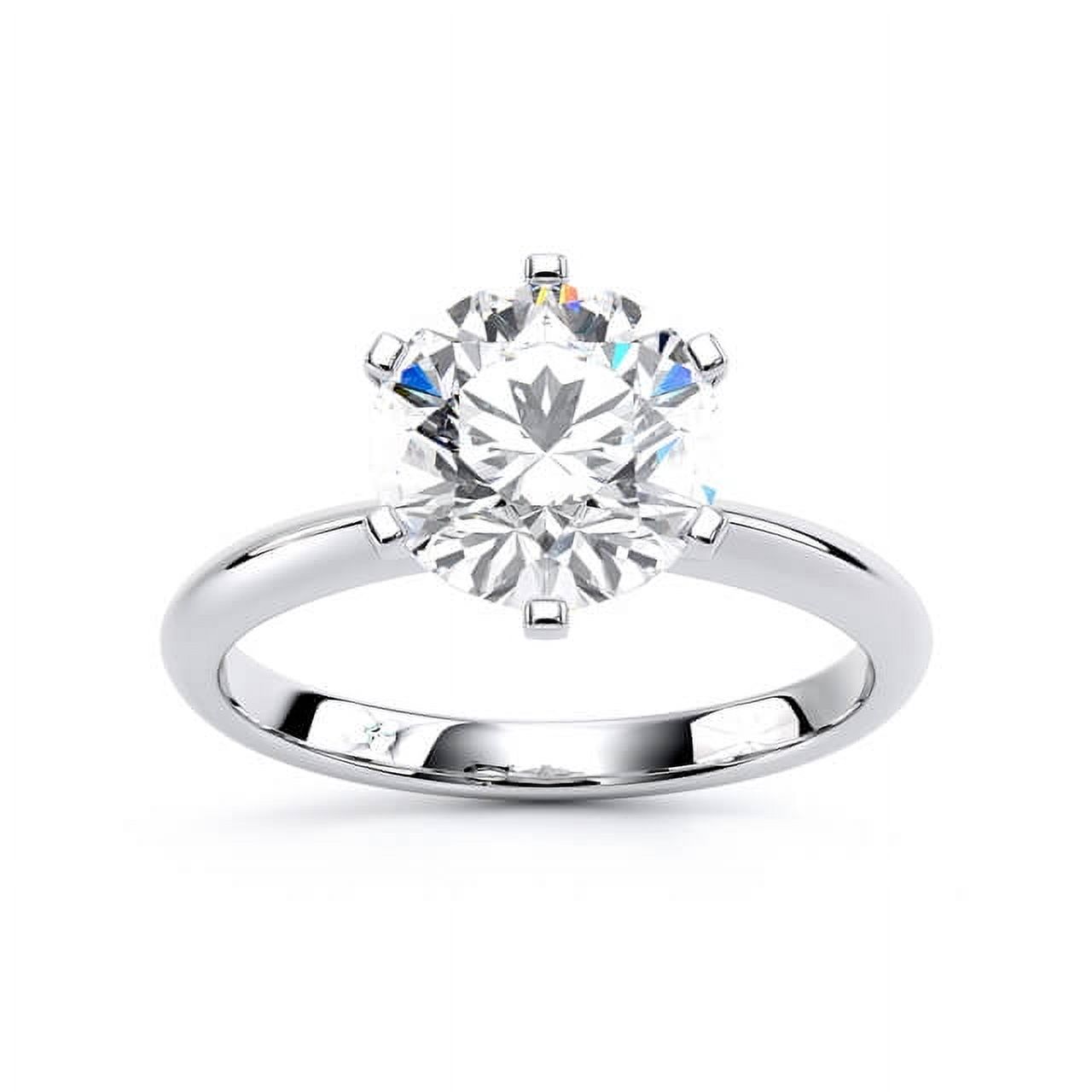 Divine Jewelry 1.8 Ct Moissanite Solitaire Engagement Ring - 14K White ...