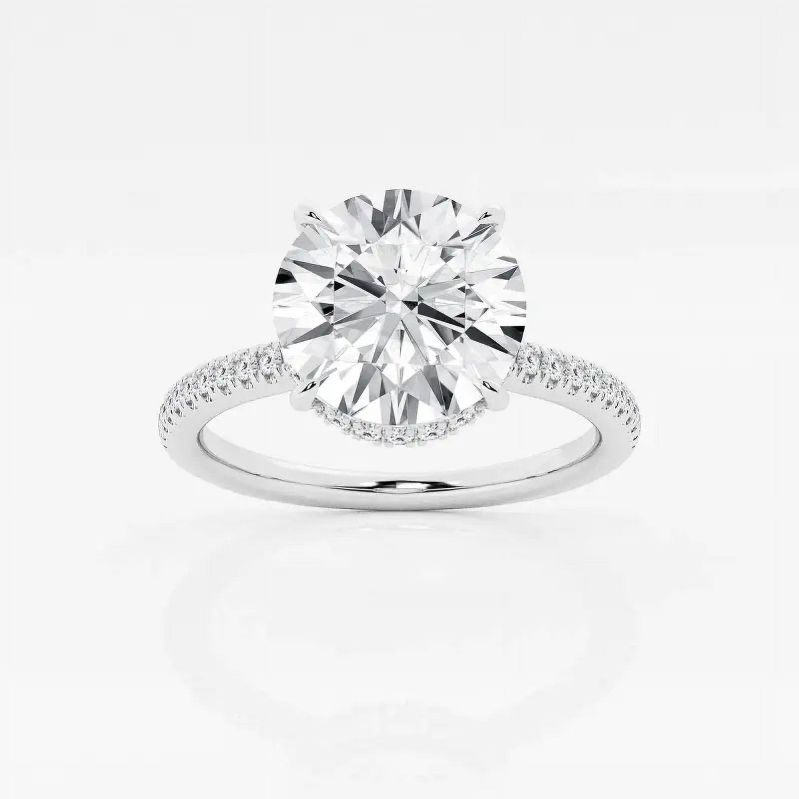 Divine Jewelry 14K White Gold Plated Diamond Ring - 1.8 Ct Round ...