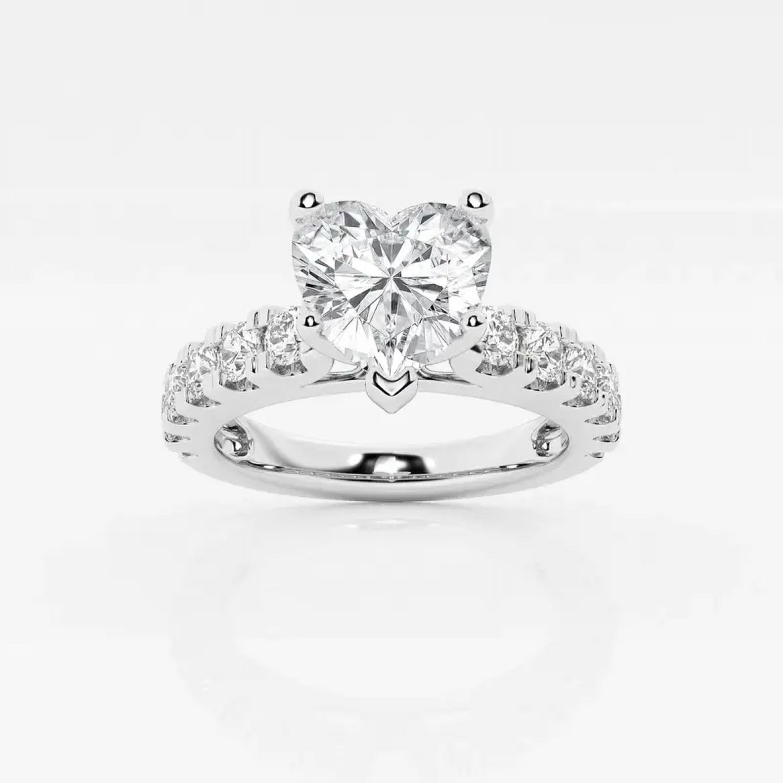 Divine Jewelry 14K White Gold Plated Wedding Ring - 1.7 Ct Round Cut ...
