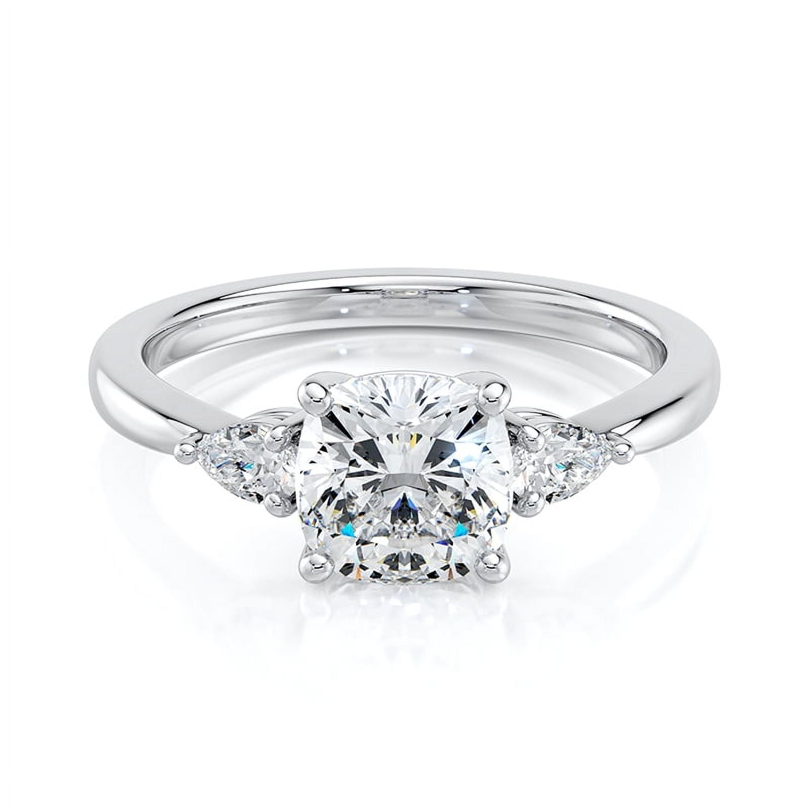 Divine Jewelry 2.3 Ct Cushion Cut Diamond Engagement Ring - 14K White ...