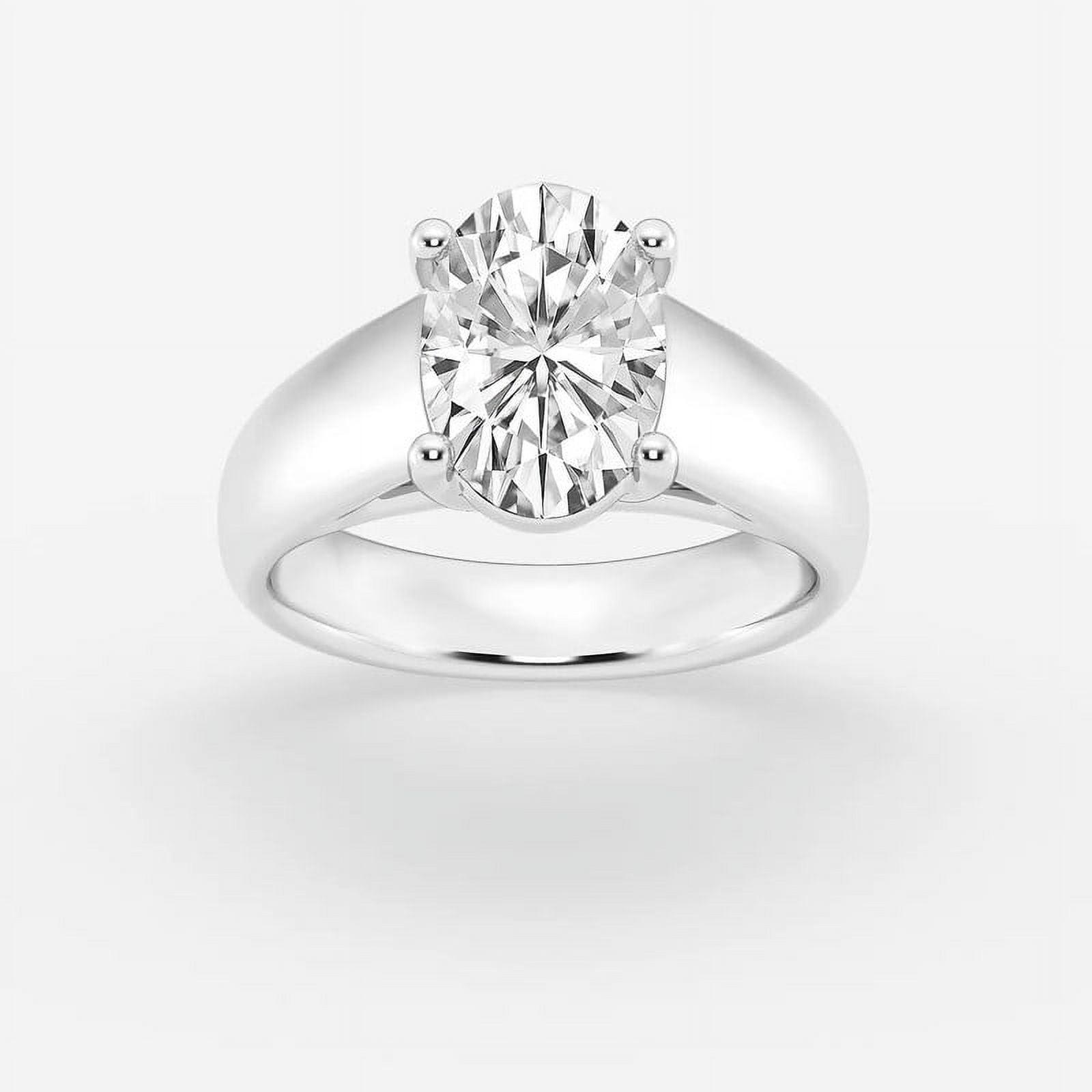 Divine Jewelry 2 Ct Oval Cut Diamond Ring for Women - Solitaire ...