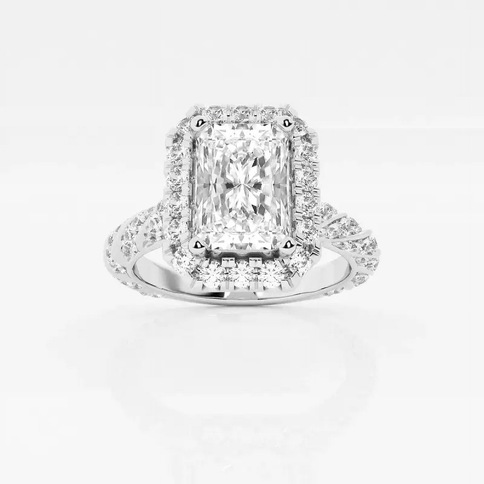 Divine Jewelry 2 Ct Radiant Cut Moissanite Solitaire Ring for Women ...