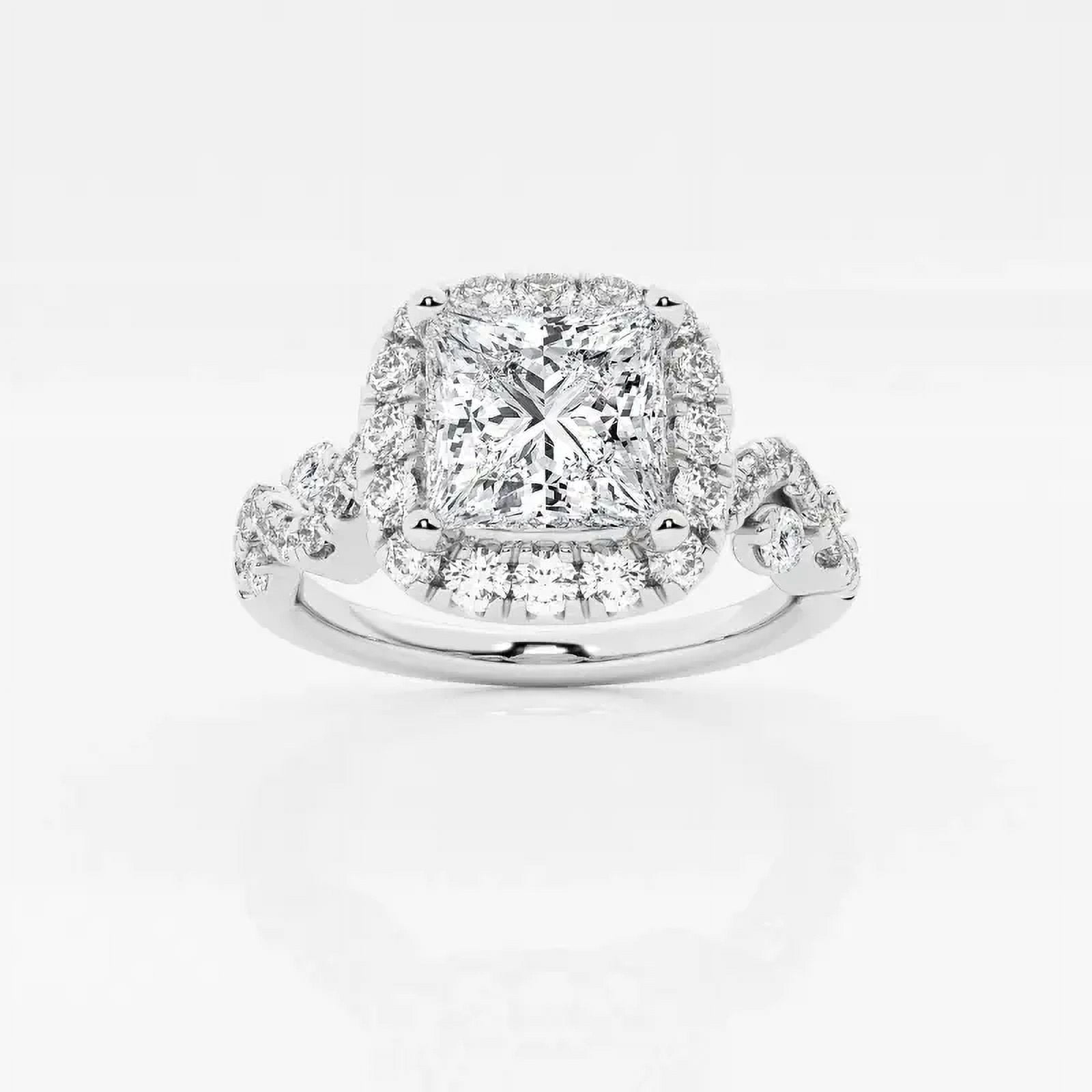 Divine Jewelry 2 Ct VVS1/D Princess Cut Moissanite Ring - Ring for ...