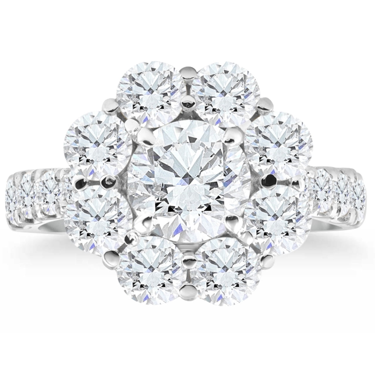 Divine Jewelry Classic Engagement Wedding Ring - Round Cut 1.87 Ct ...