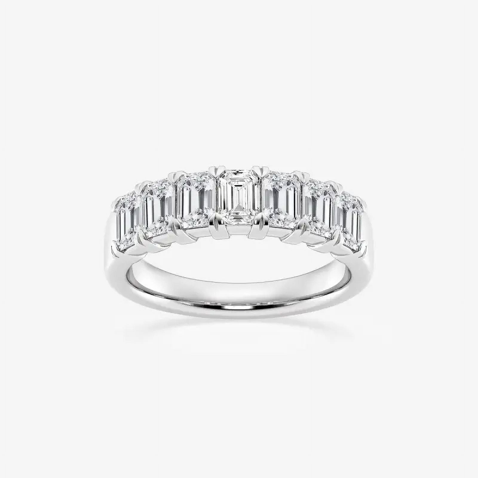 Divine Jewelry Emerald Cut 2 Ct Premium Diamond Rings - 14K White Gold ...