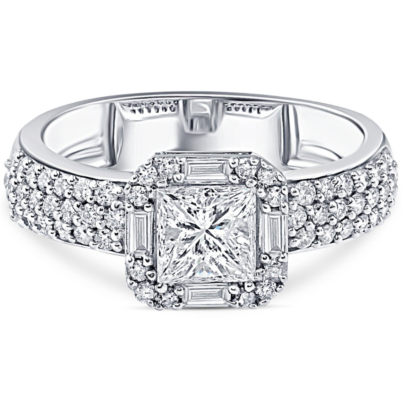 Divine Jewelry Luxurious Multi-Stone Engagement Ring for Her - 14K ...